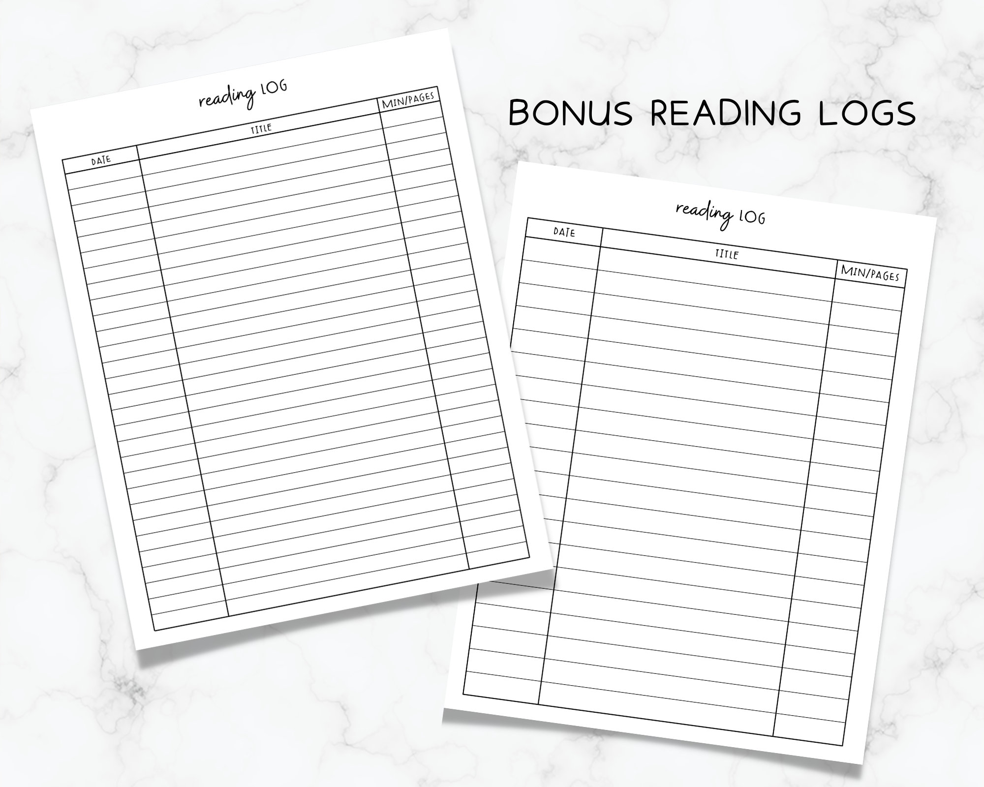 Printable Floral Reading Log - Book Flowers Reading Journal Page ...