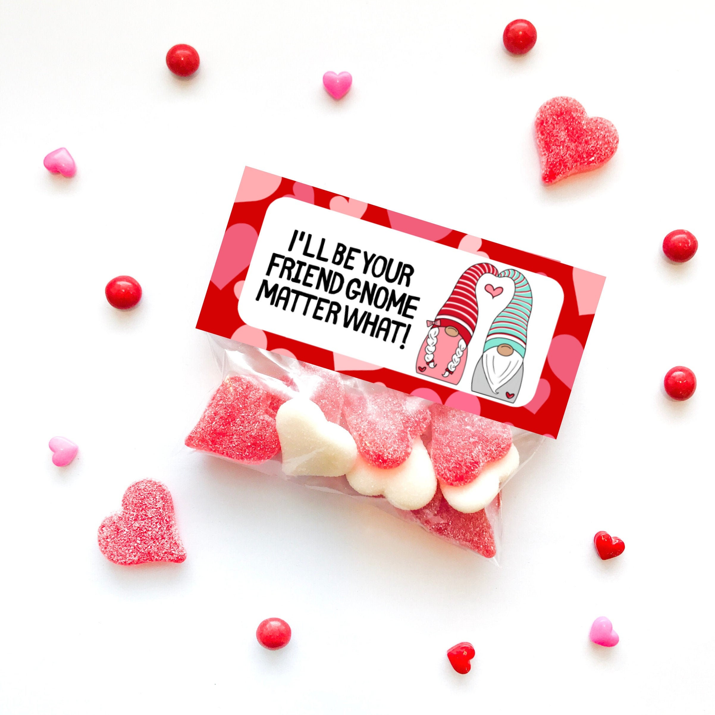 Printable Gnome Valentine For School Class Gnome Valentine | Etsy