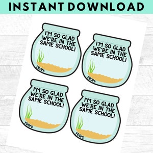 Fish Bowl Valentine Printable - so Glad We're in the Same School ...