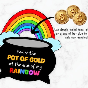 Printable You're the Pot of Gold at the End of My Rainbow - Gold Coin ...