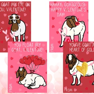 Printable Boer Goat Valentines You've Goat My Heart Farm Themed ...