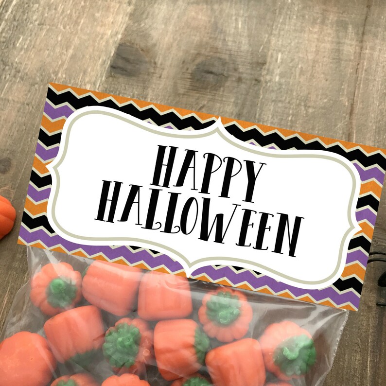 Happy Halloween Bag Topper Candy Treat Bag Top Printable | Etsy