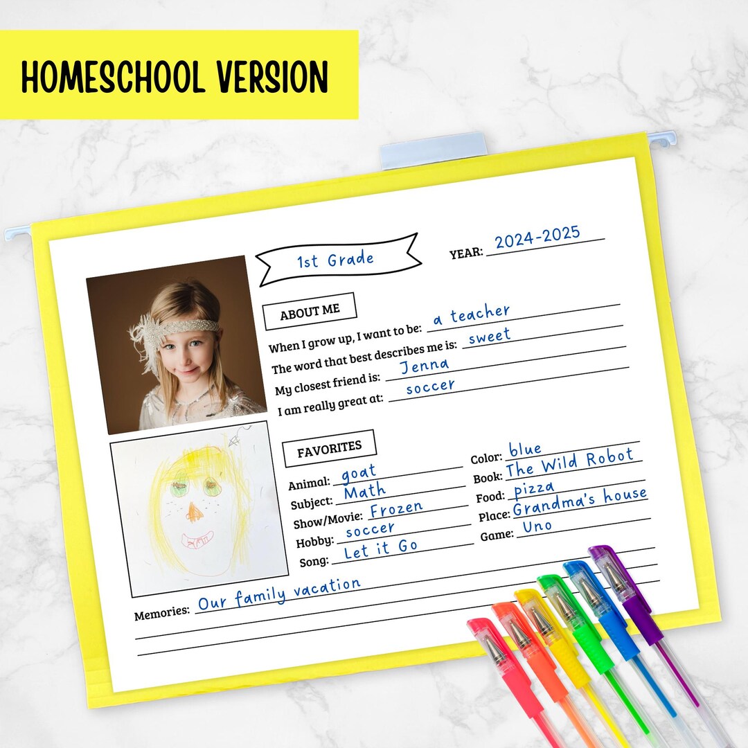 Homeschool Memory Box Cover - File Box Cover Page - Printable Hanging ...