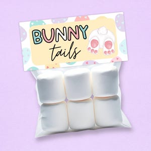 Bunny Tails Bag Topper - Treat Bag Topper - Easter Marshmallow Treat ...