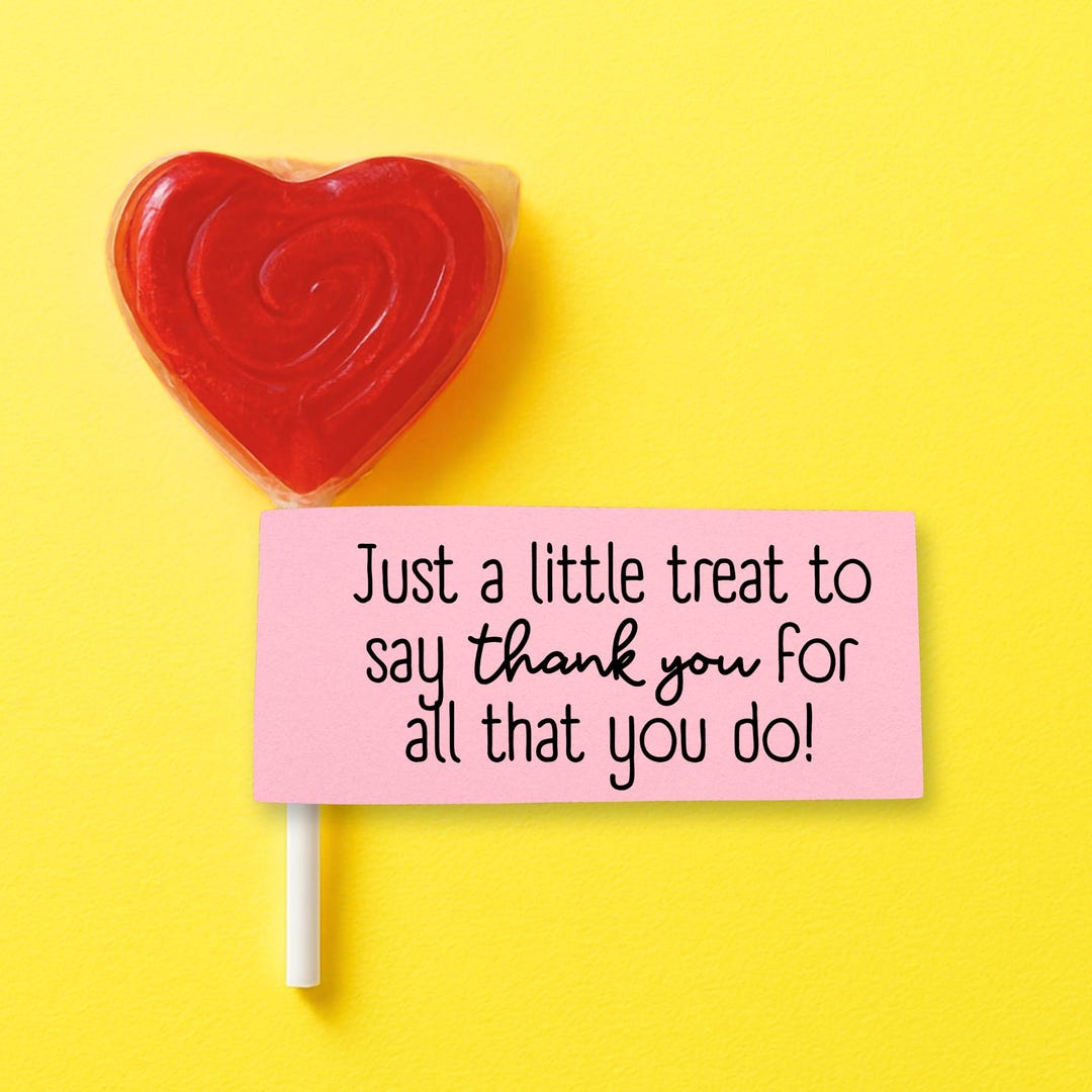 Printable Thank You Treat Tag - Digital Download Gift Tag - Just a ...