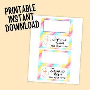 Jesus is Risen Tell Your Peeps - Marshmallow Treat Bag Topper - Easter ...