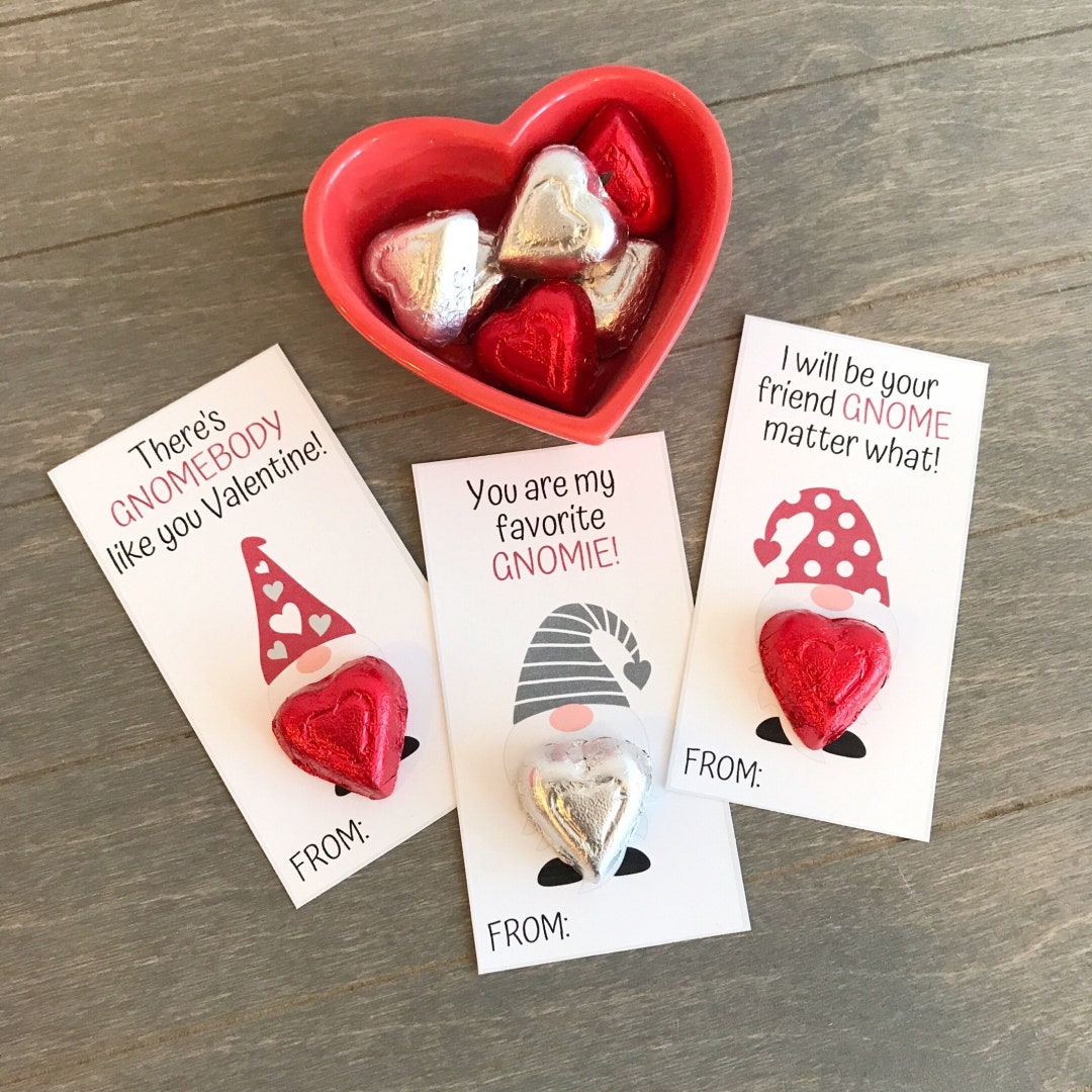 Printable Gnome Valentine for School Class - Gnome Valentine Download ...
