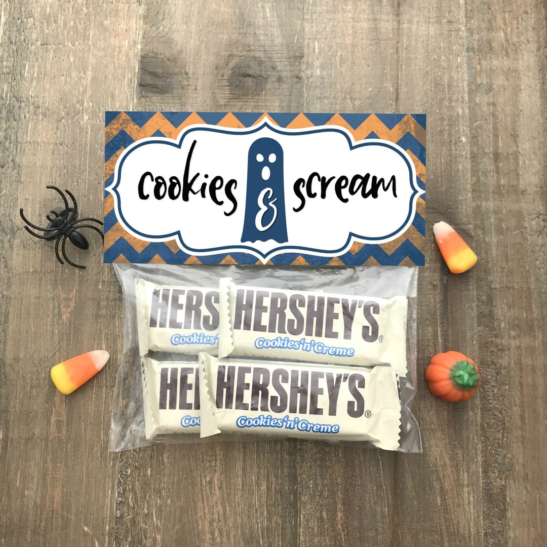 Cookies & Scream Bag Topper - Halloween Treat Bag Topper - Printable ...