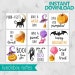 Halloween Lunchbox Notes 45 Lunch Box Card Printable - Etsy