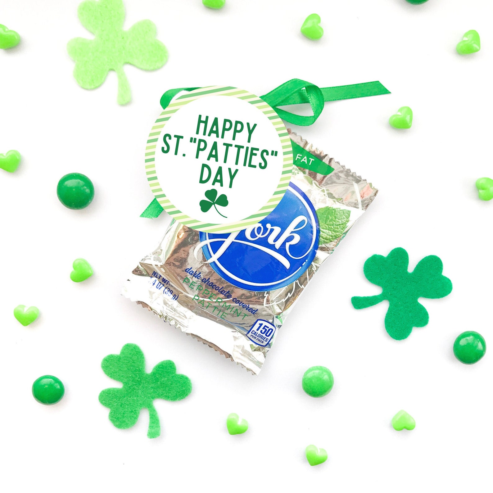 Happy St. "pattie's" Day Tag - York Peppermint Pattie Tag - Leprechaun Treats - St. Patrick's ...