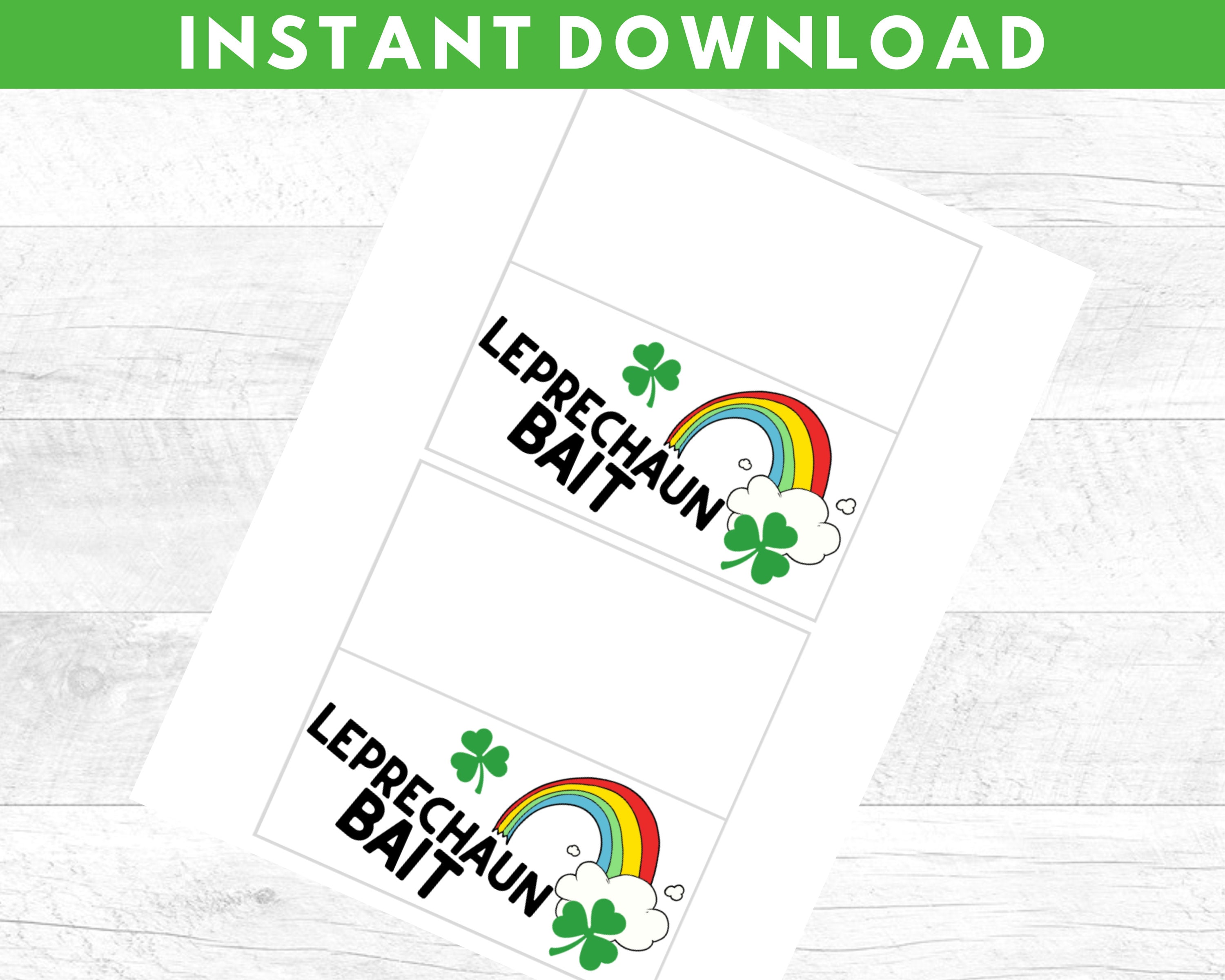 Leprechaun Bait Bag Topper Lucky Charms Bag Topper Tag - Etsy