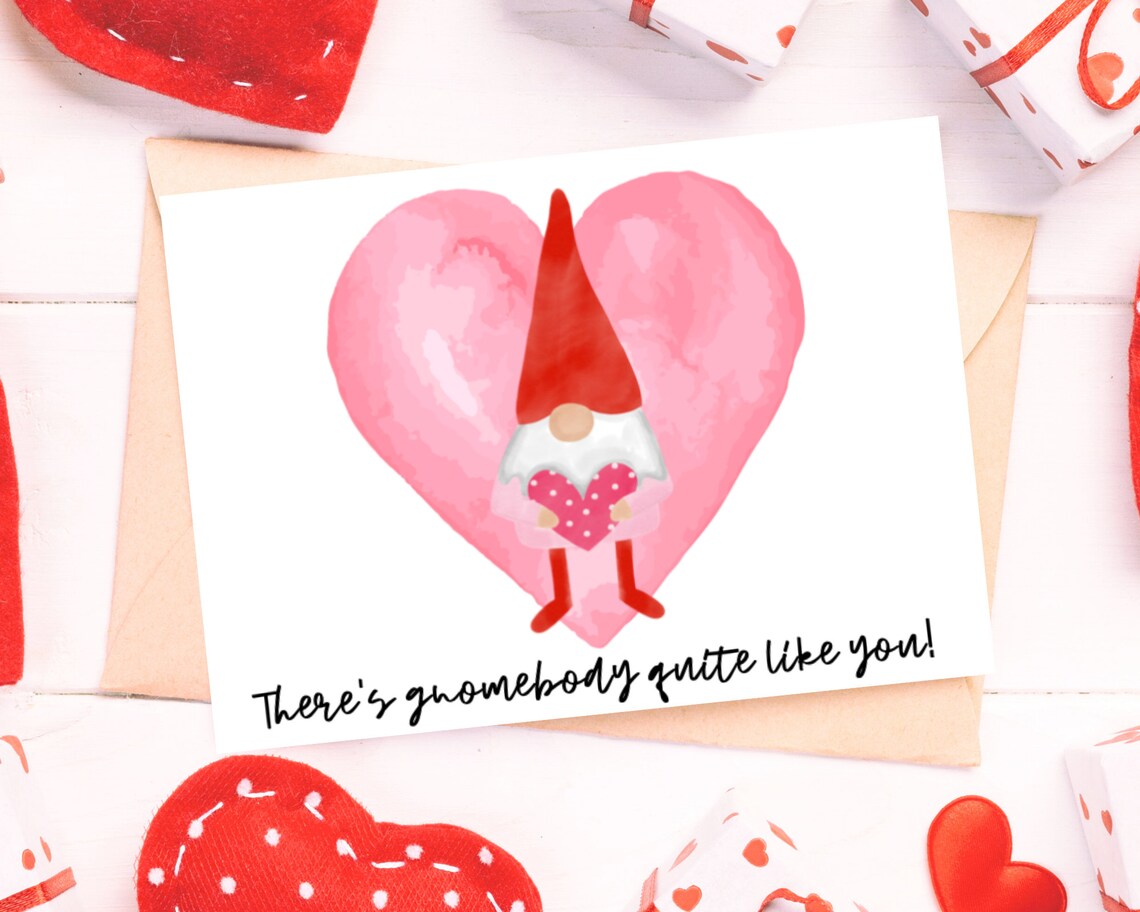Printable Gnome Card - There's Gnomebody Quite Like You - Gnome ...