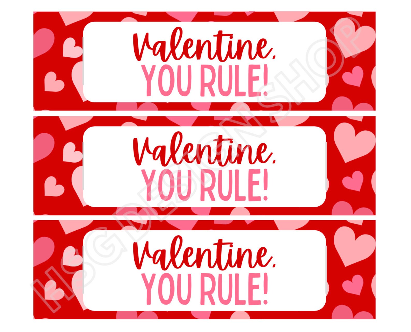 Printable Ruler Valentine Valentine You Rule Ruler - Etsy