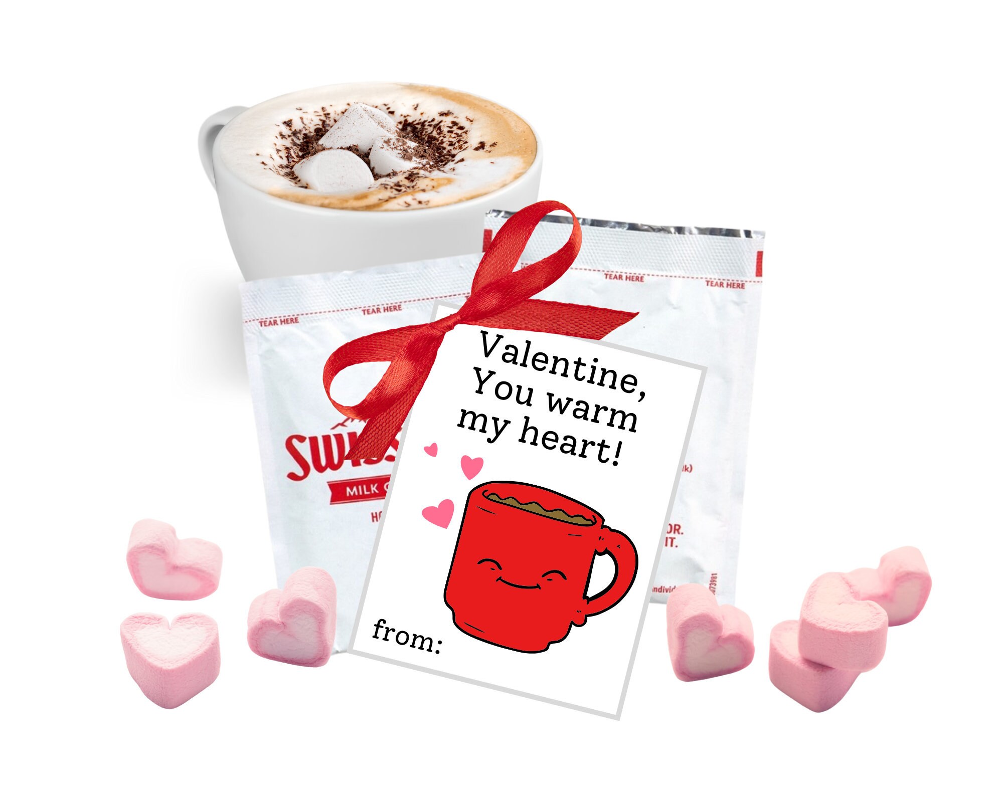 Printable Valentine Hot Chocolate Valentine You Warm My | Etsy