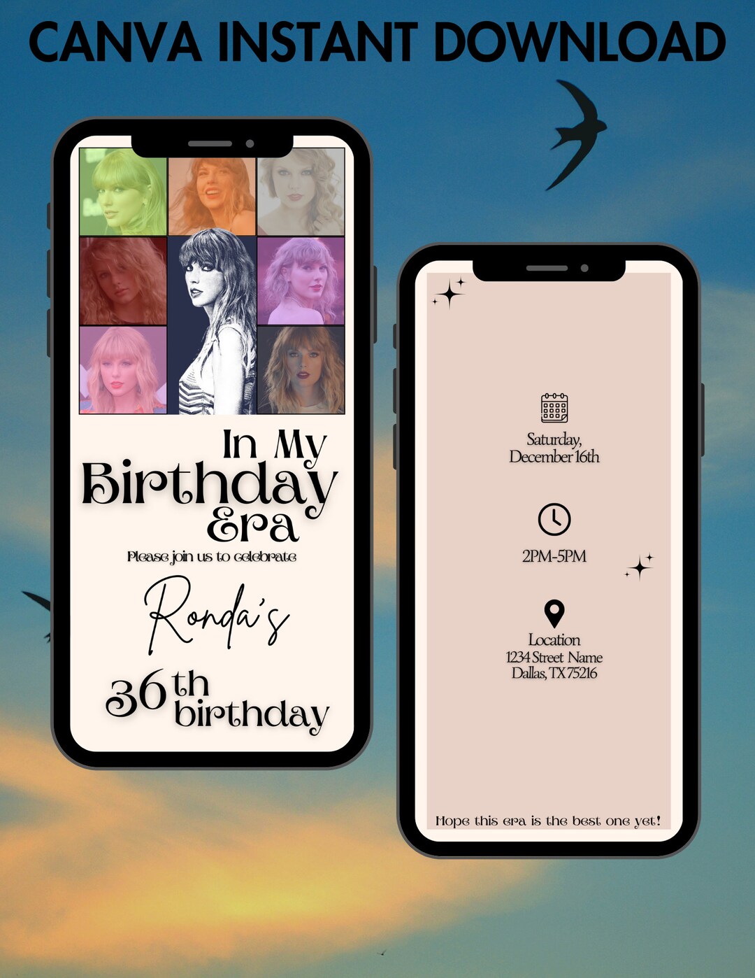 Animated Swifties Birthday Era Party Invitation Taylor Swift - Etsy