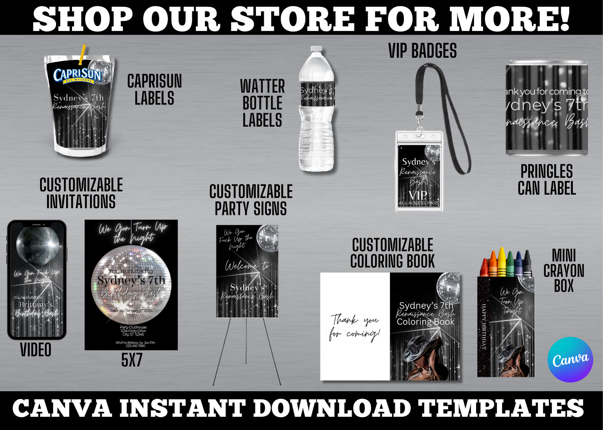 Feyonce Renaissance Party Welcome Sign: Custom Birthday Decor (digital ...