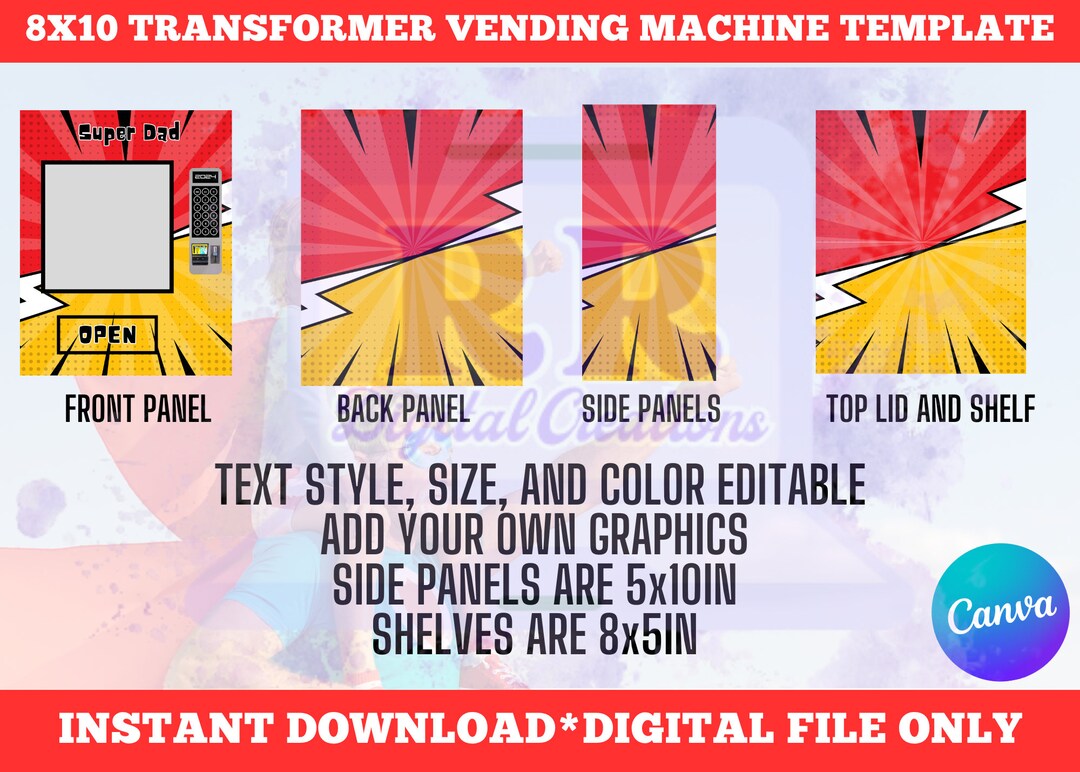 Father's Day Vending Machine Templates, Father's Vending Machine ...