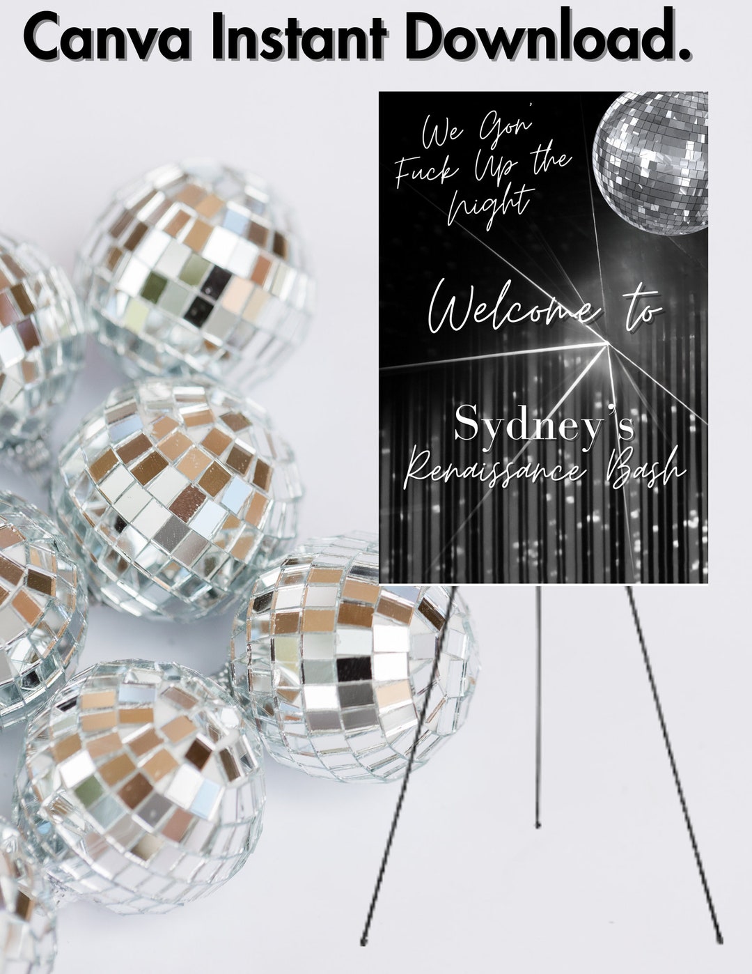 Feyonce Renaissance Party Welcome Sign: Custom Birthday Decor (digital ...