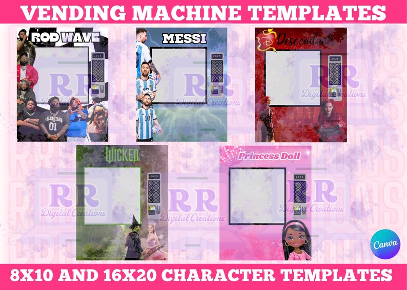 Character Vending Machine Templates: Birthday/easter, 16 Designs ...