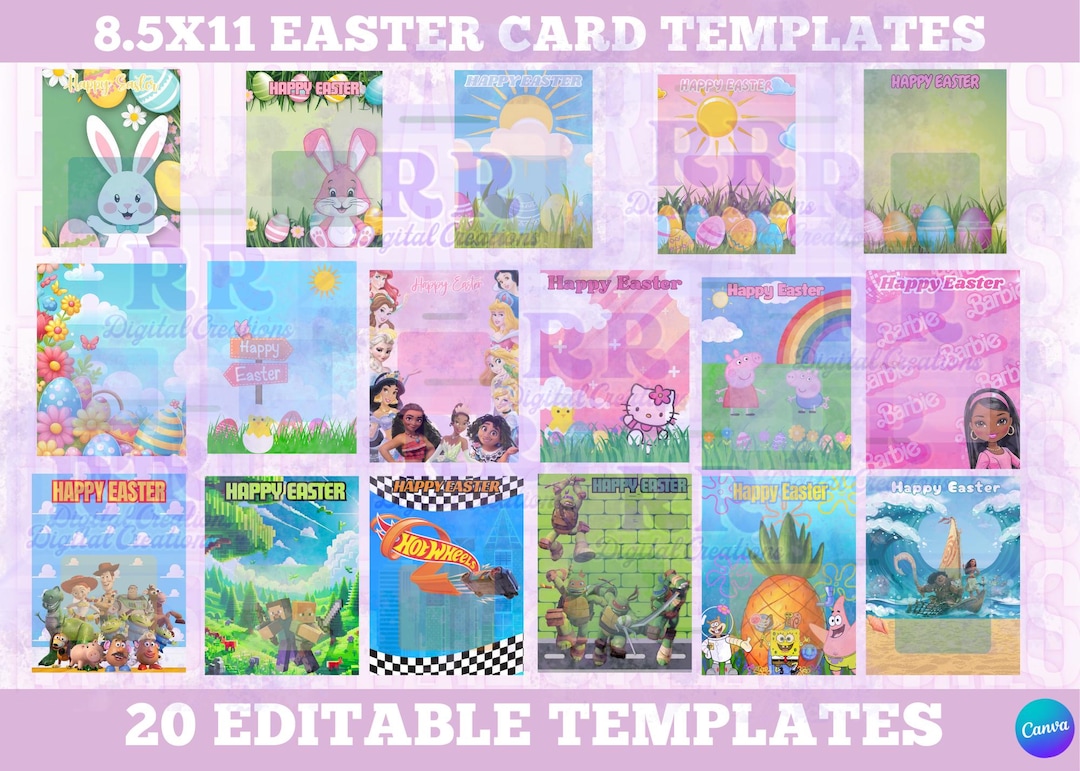 Jumbo Easter Treat Card Templates | Editable Easter Card Templates | 8 ...