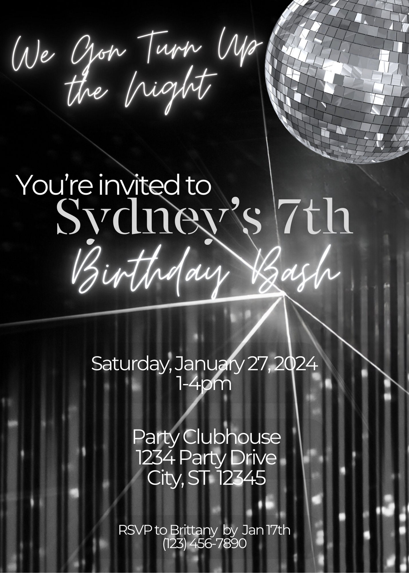 Beyonce Party Invitation, Renaissance Birthday Party Invitation ...