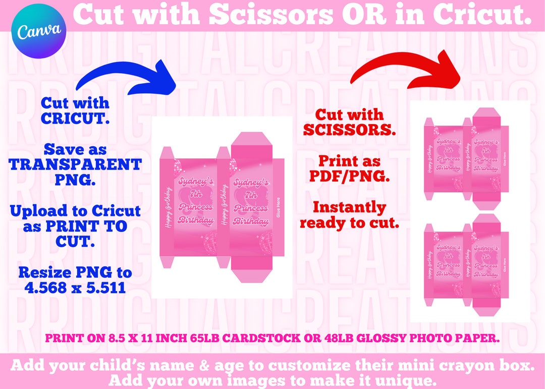 Pink Princess Doll Birthday Coloring Boxes, Doll Party Favor Mini ...