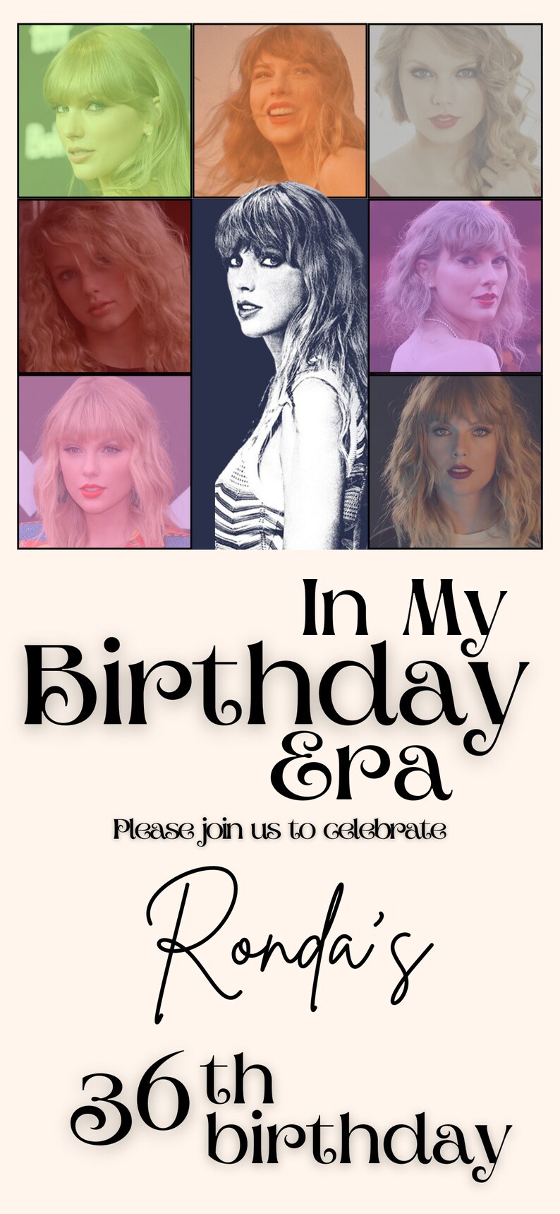 Animated Swifties Birthday Era Party Invitation Taylor Swift - Etsy