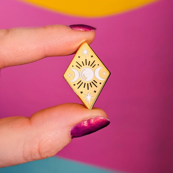 Moon Enamel Pin - Etsy
