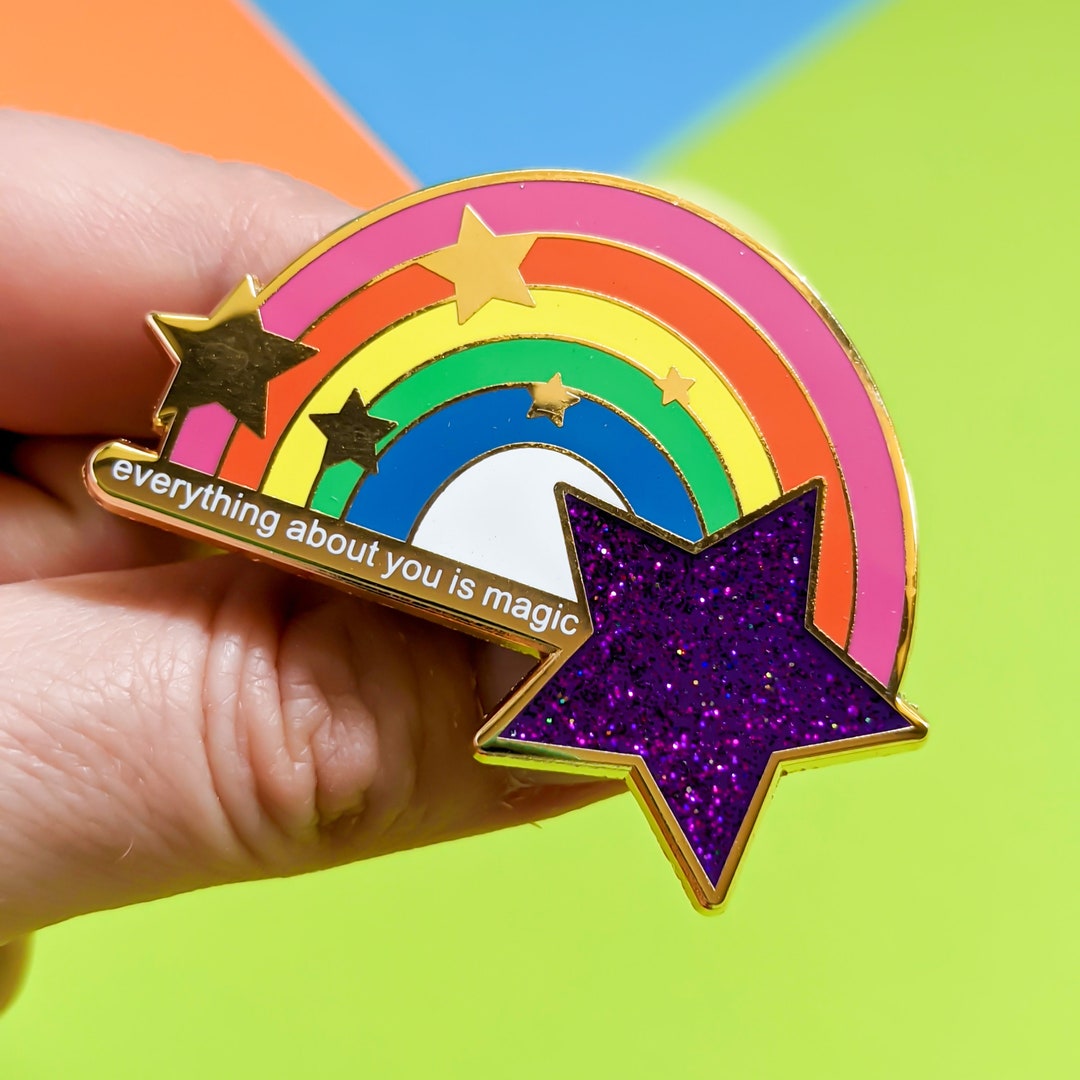 Rainbow Magic Pride Wand Hard Enamel Pin - Etsy