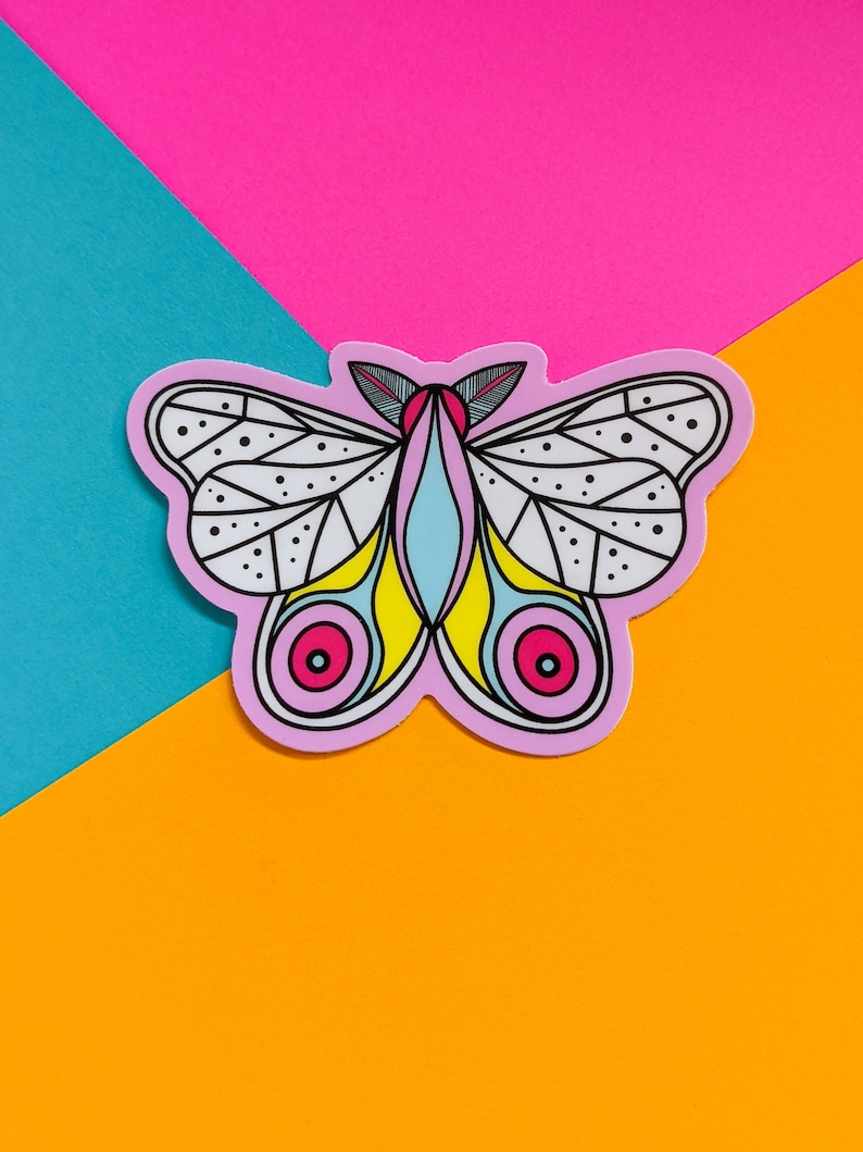 Dalmation Moth Vinyl Sticker - Etsy