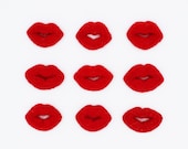 Felt Lips Felted Lips Felt Red Lips DIY Valentines Day - Etsy
