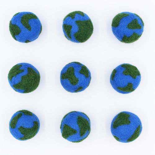 Felt Earth Globes Felted Globe Balls Felted Earth Balls | Etsy