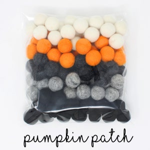 Pumpkin Patch Pom Balls Halloween Colors Felt Pom Wholesale Halloween ...