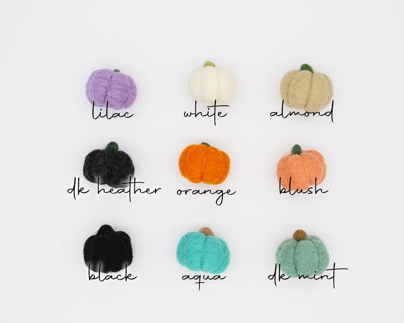 Felt Pumpkins | Fall Decor Pumpkin Felt Balls | Felted Pumpkin Pom Poms ...