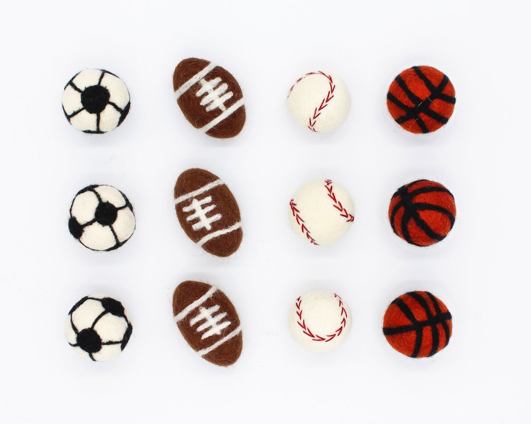 Felt Sports Balls Felt Footballs Felt Baseballs Felt Soccer Balls Felt ...