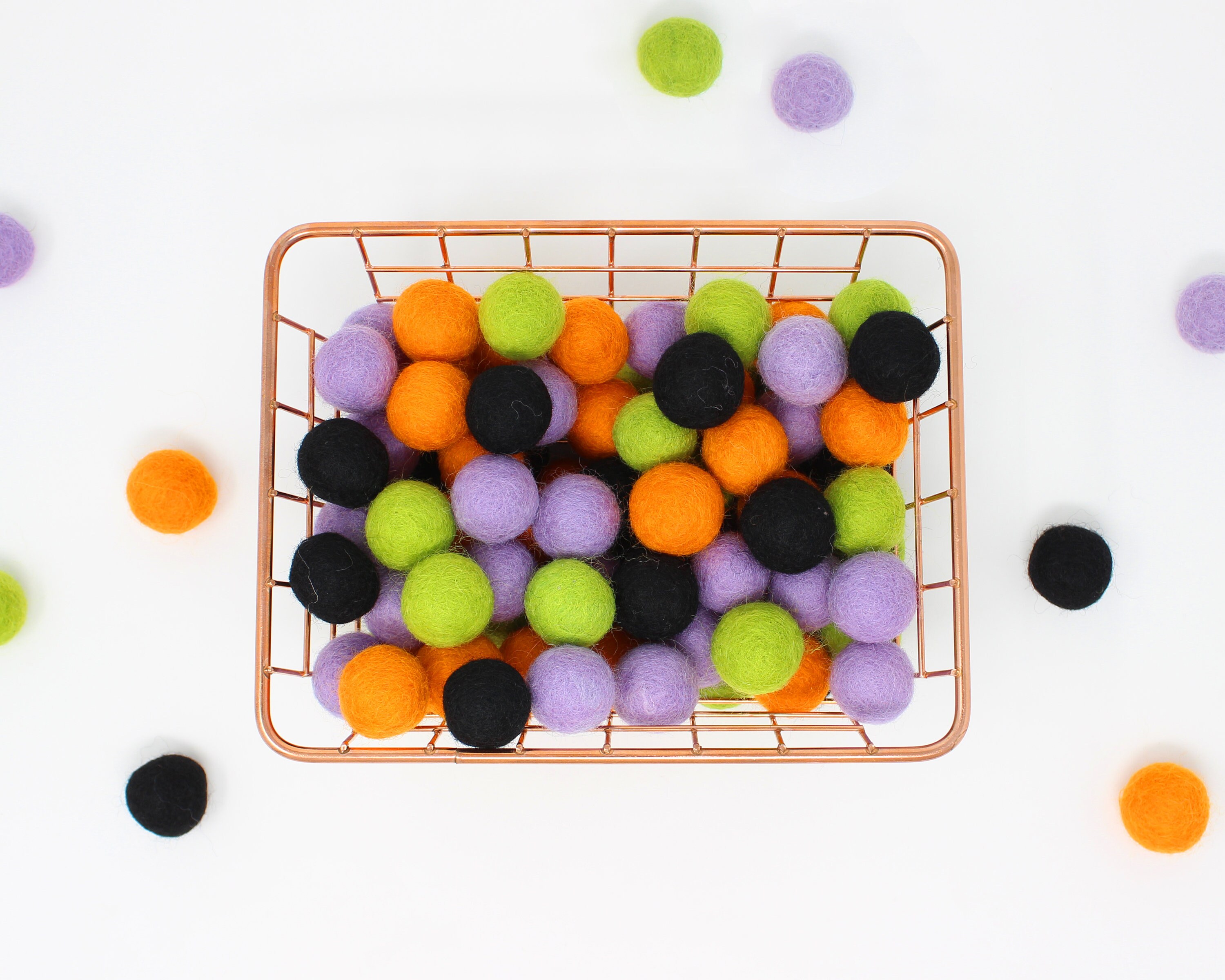 Monster Mash Colors Pom Balls Halloween Colors Felt Pom - Etsy
