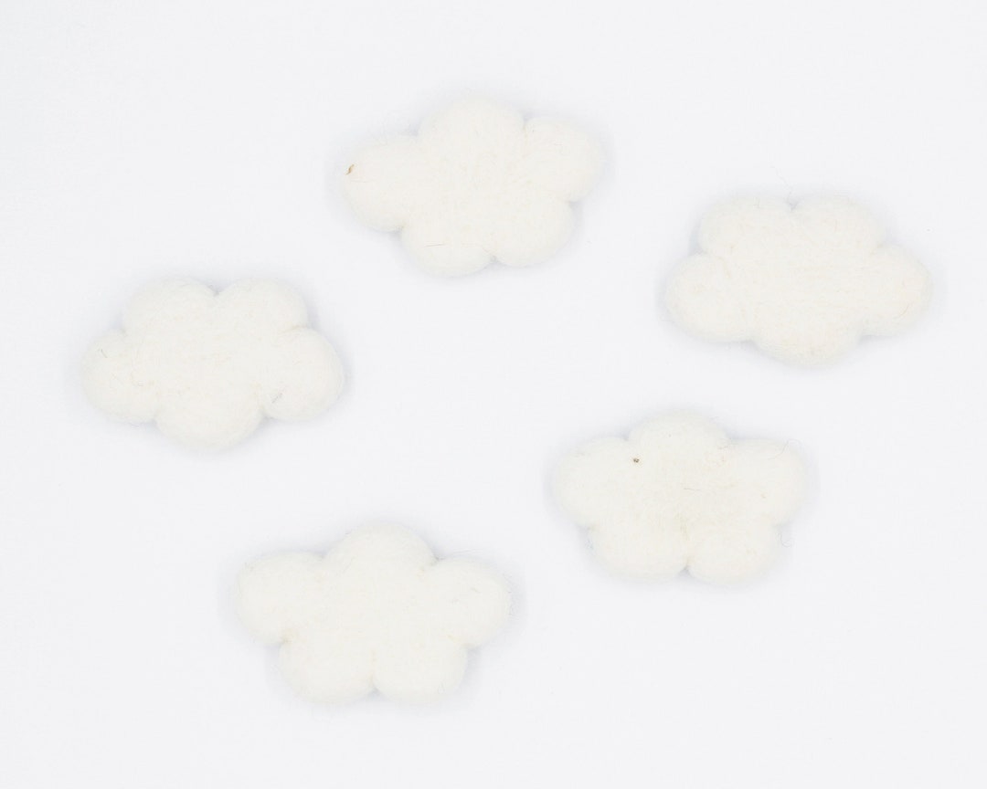Felt Clouds | Felted Clouds | Baby Shower DIY Felt Garland | Nursery ...