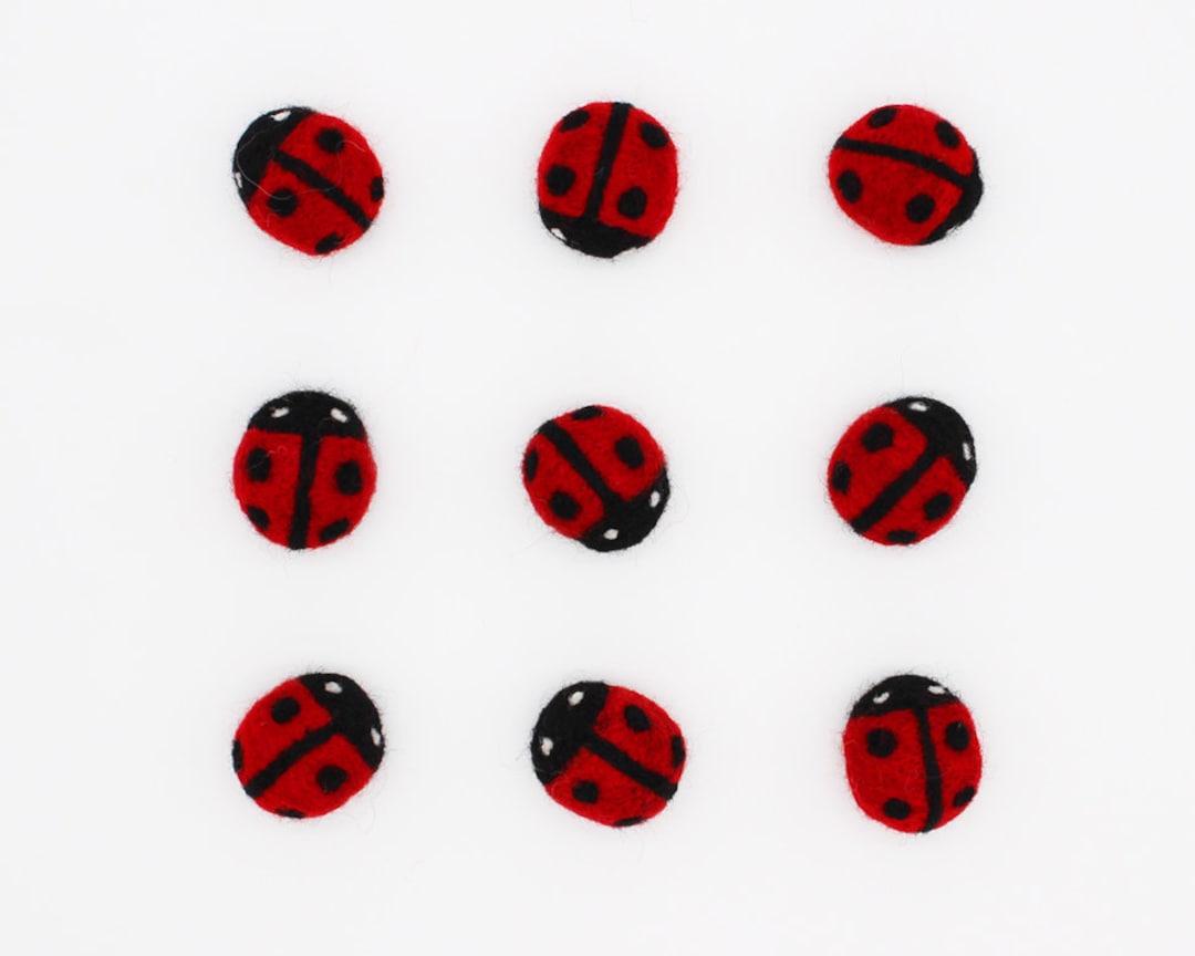 Felt Ladybugs | Felted Lady Bug | Cute Spring DIY Felt Ball Garland ...