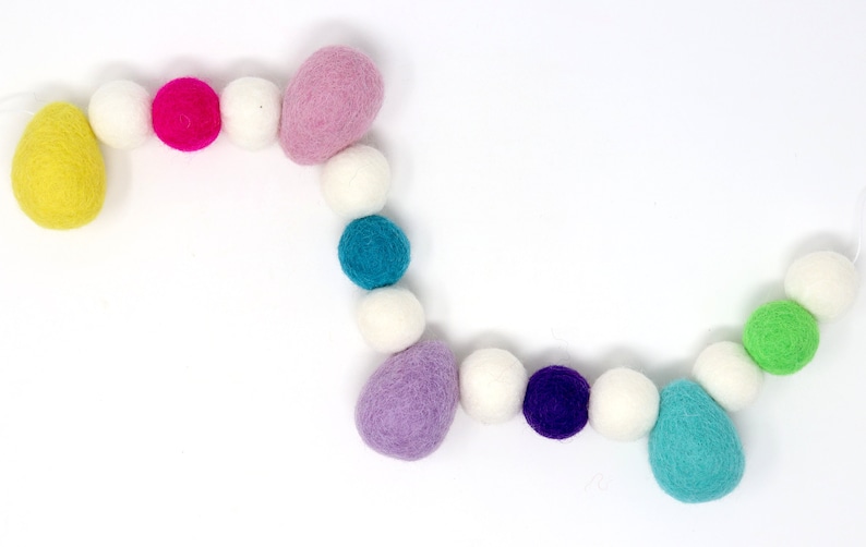 Aqua Felt Easter Eggs | Felted Easter Eggs | DIY Easter Garland ...