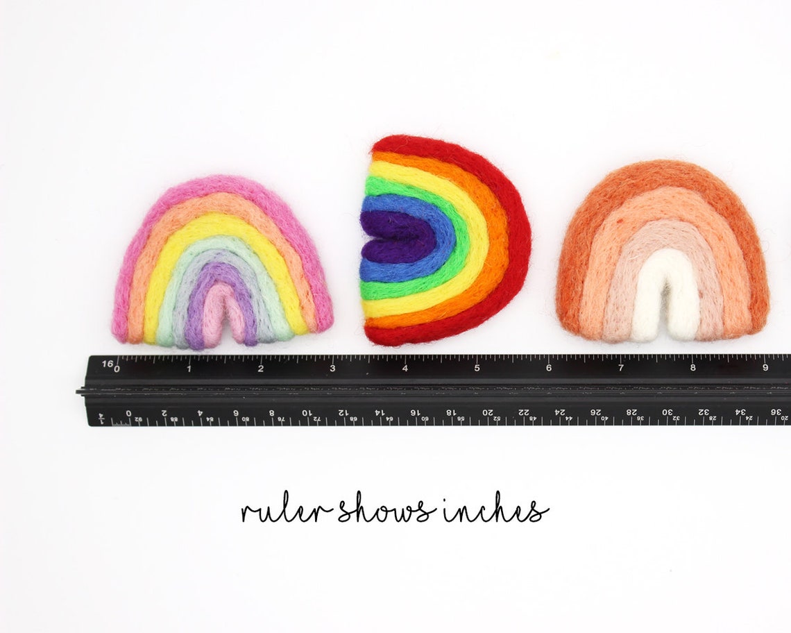 Felt Rainbows Felted Pastel Rainbows Rainbow Birthday - Etsy