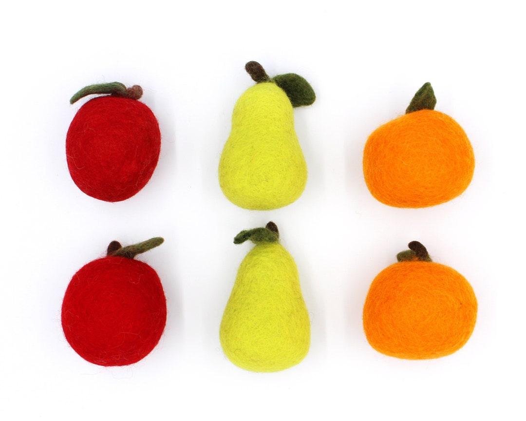 Felt Fruit | Felted Fruit | Felt Apples Felt Oranges Felt Pears ...