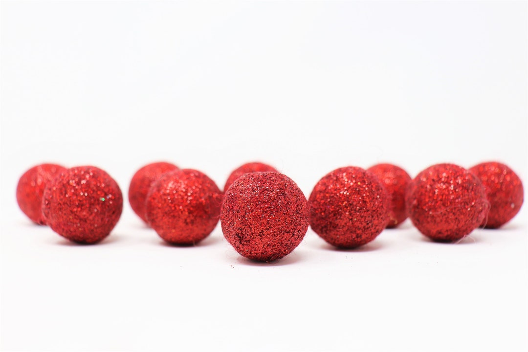 Ruby Glitter Felt Balls | Glitter Covered Poms | DIY Felt Ball Garlands ...