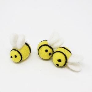 Felt Bumblebees | Felt Honey Bees | Felted Bumble Bee | Felt Bees | Honey Bee Felt Balls ...