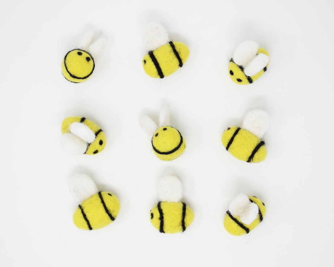 Felt Bumblebees | Felt Honey Bees | Felted Bumble Bee | Felt Bees ...