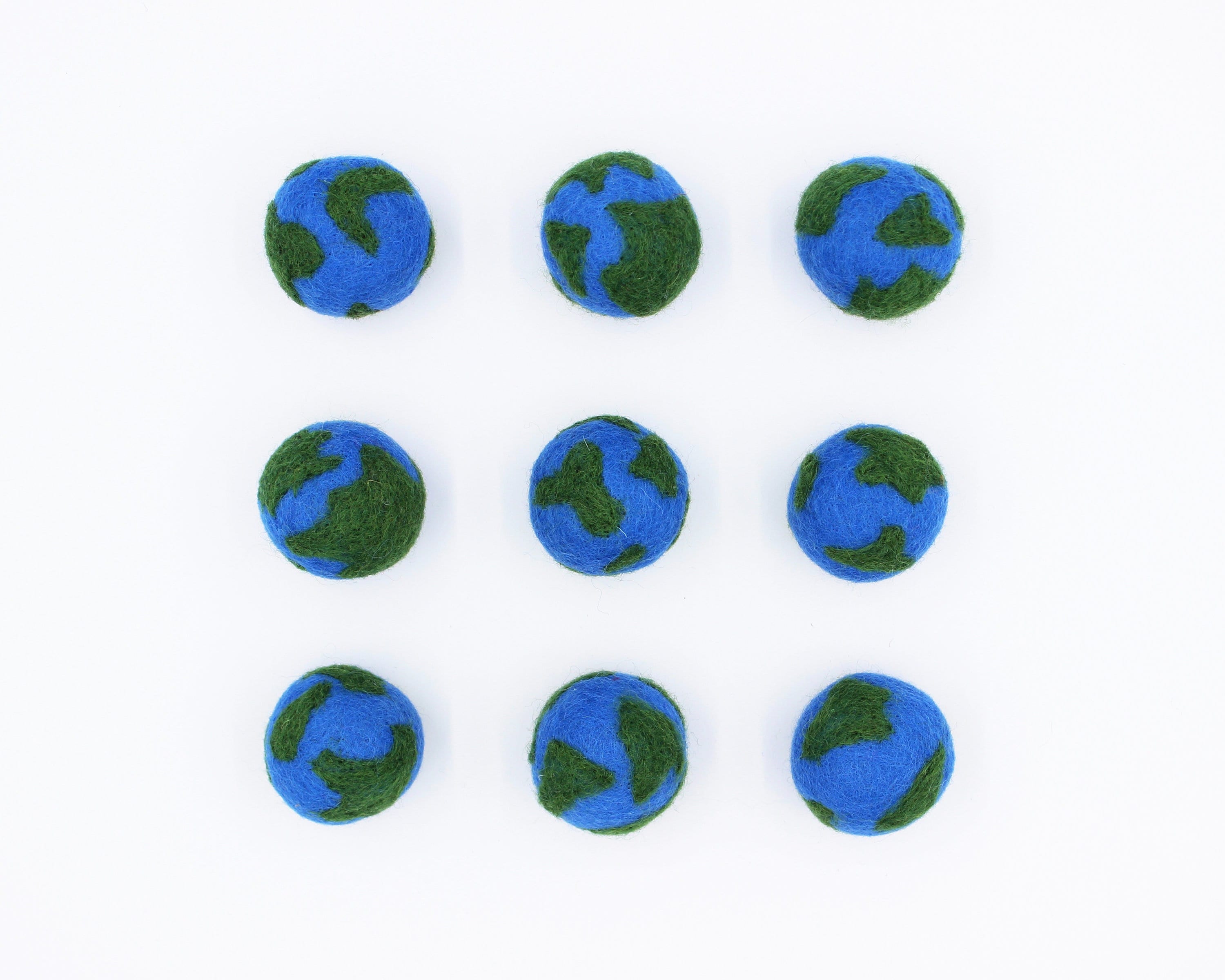 Felt Earth Globes Felted Globe Balls Felted Earth Balls - Etsy