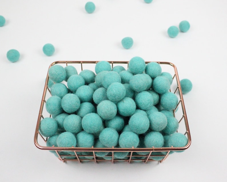 Aqua Felt Pom Poms Wool Felt Pompom Garland DIY Felt Ball - Etsy