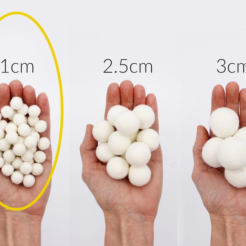 1 Inch Felt Wool Balls - Etsy
