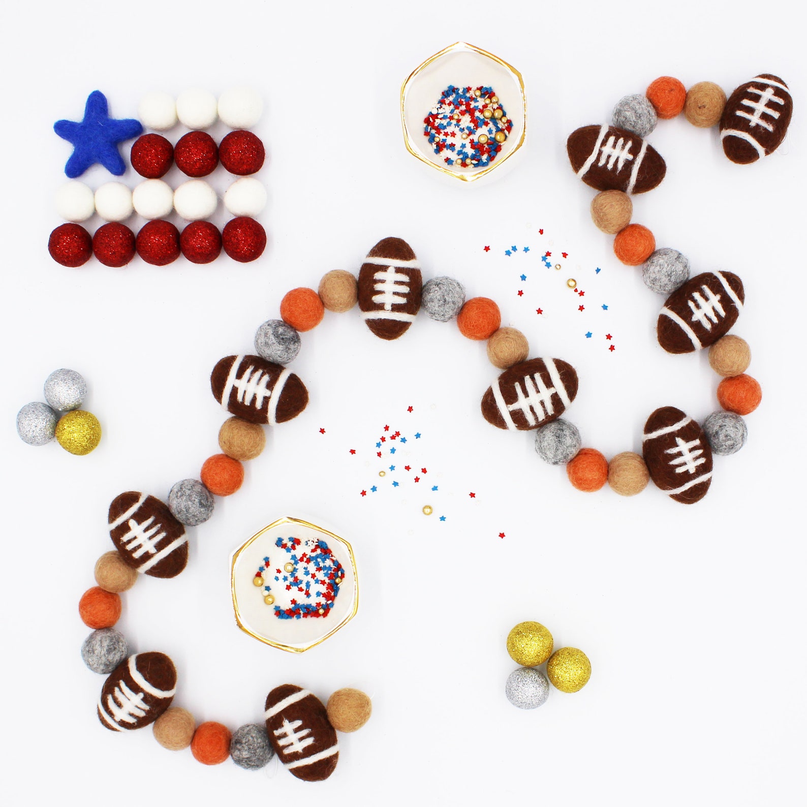 Felt Footballs Felt Footballs Felt Baseballs Felt Soccer - Etsy