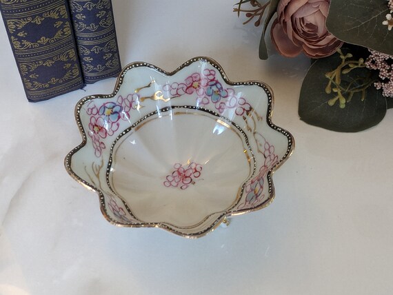 Antique Asian Trinket Dish Handpainted Moriage Antiqu… - Gem