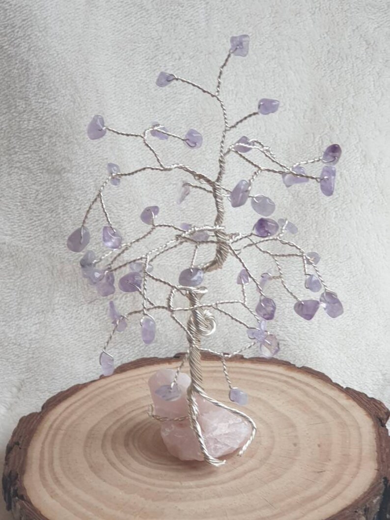 Amethyst Gem Tree Wire Art Ornament Love Spiritual Gift - Etsy UK